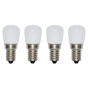 BesYouSel 2W LED Refrigerator Bulb E14 LED Refrigerator Light Bulb 15W Equivalent 6000K Daylight White 110V Lamp for Freezer Oven Microwave Lighting, Home Lighting, Pack of 4