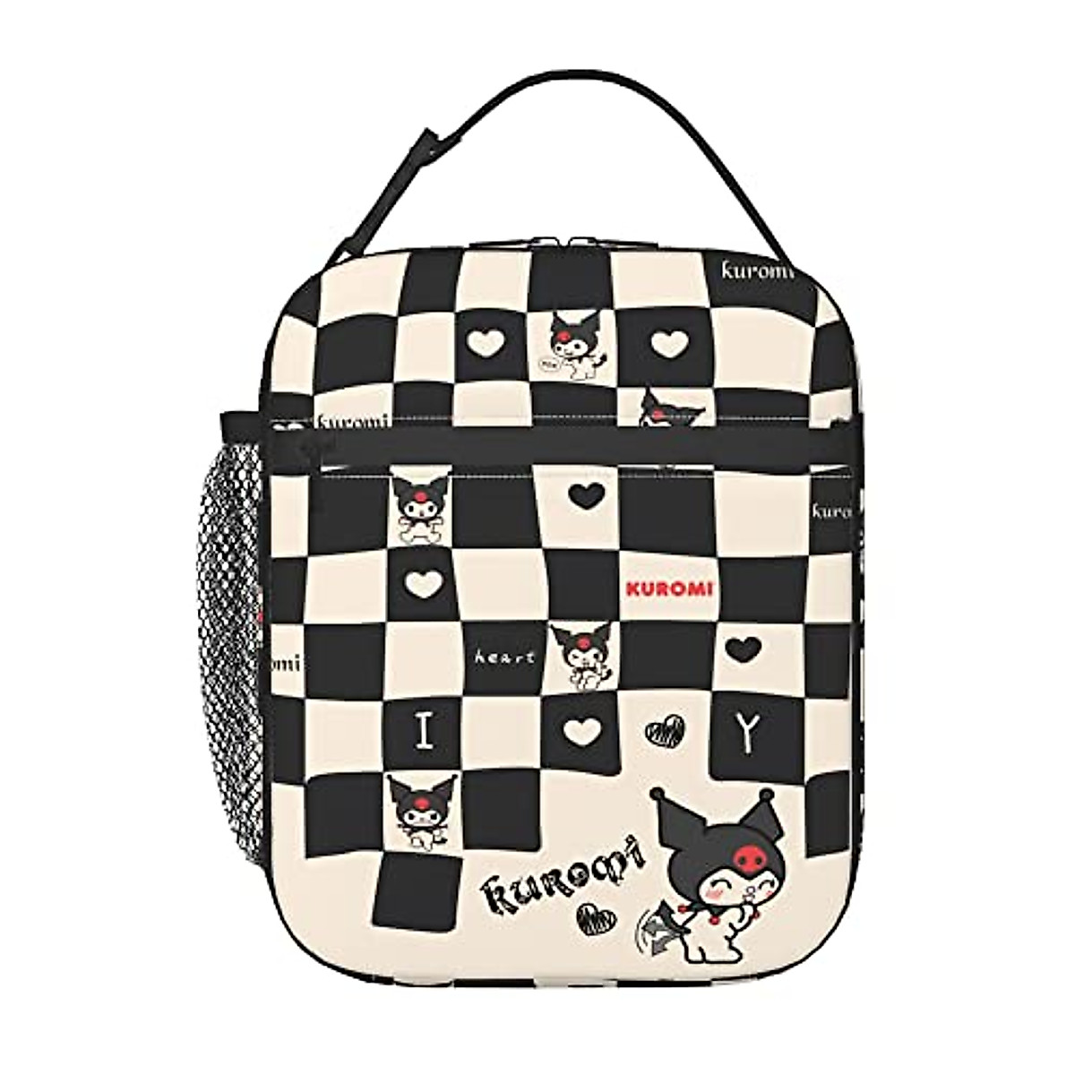 Horckey Kawaii Lunch Box Girls Reusable Insulated Anime Lunch Bag Large Capacity Luncgbags With Water bottle Holder Handbags Tote Bag For Woman