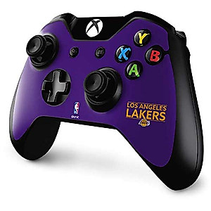 Skinit Decal Gaming Skin Compatible with Xbox One Controller - Officially Licensed NBA Los Angeles Lakers Standard - Purple Design