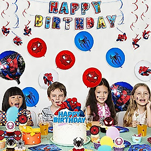 Birthday Party Supplies, Party Decorations, Themed Party for Serves 20 Guests,With Tableware,Banner,Foil Balloon,Tablecloth and Cupcake Toppers for Kid Birthday Decoration