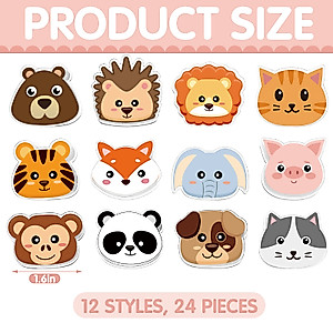 Crtiin 24 Pcs Cute Bag Clips Funny Clips Animals Shaped Fruit Kitchen and Food Bag Clips Binder and Paper Clips Plastic Bread Bag Clips for Airtight Seal Food Storage