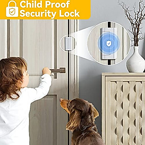 2 Pack Home Security Door Lock Withstand 800 lbs for Inward Swinging Door,Door Reinforcement Lock with 8 Screws to Prevent Unauthorized Entry,Extra Security Door Locks for Home Security and Privacy