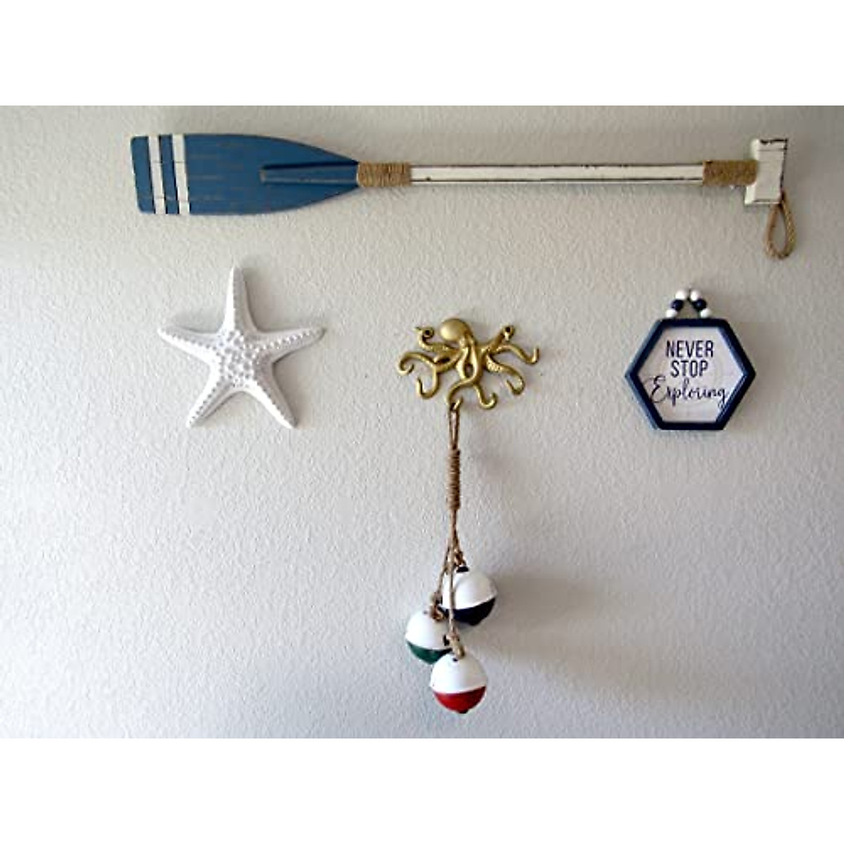 Wallcharmers Gold Octopus Key, Leash, & Towel Holder | Nautical Home & Wall Decor