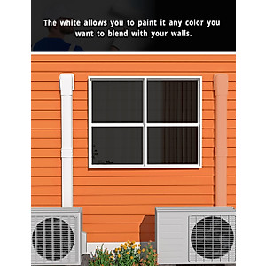 Sanewix 4"7.5 Ft Mini Split Line Set Cover Kit,Decorative Pump Covers, AC Line Cover, for Mini Split Air Conditioner,Central AC,Heat Pump