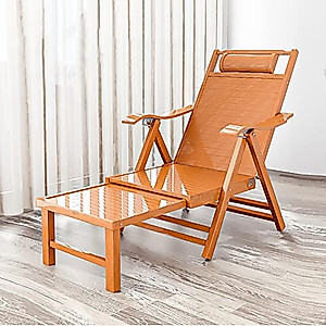 Lounge Chair, Wood Rocking Adjustable Chair Wooden Lounge Rocking Chair Porch Rocker Outdoor Sun Lounger Ergonomic Patio Recliner Folding Reclining Chair