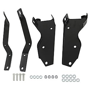 LABLT Rear Bumper Brackets Replacement for Pickup 2WD / 4WD 1964-1972, F-100, F-250, F-350, Black, Steel