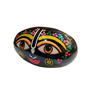 Katyayni Painted Shaligram Stone for Pooja (Colored)
