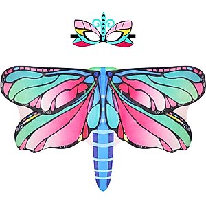 iROLEWIN Kids Bug-Costume Dragonfly-Wings for Girls and Mask Butterfly Dress-Up Wings as Boys Halloween Party Favors