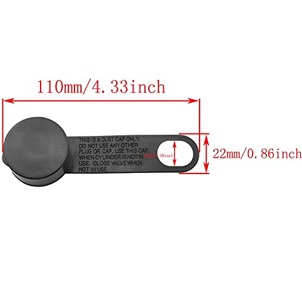 TAODAN QCC1 Dust Cap 6PCS 1.32inch Black Propane Tank OPD Filler Valve Dust Caps Straps for Propane Adapter and Gauge Fitting, QCC1 Thread Protection Sleeve Covers, QCC1 Propane Dust Cap