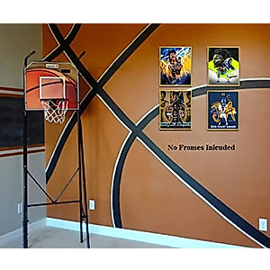 Ja Morant Art Posters, Inspirational Basketball Wall Art, Fun Ja Morant Wall Art for Man Cave Boys Room Decor, Memphis Grizzlies, Motivational Sports Canvas Art Prints, Set of 4 (8"x10" Unframed)