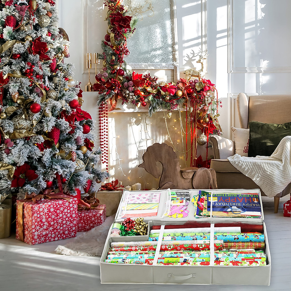 Simple Houseware Wrapping Paper Storage Container