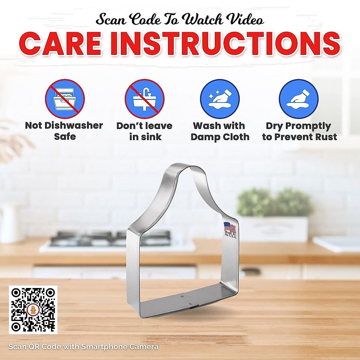 Bread Board Cookie Cutter 4 Inch – Made in the USA – Foose Cookie Cutters Tin Plated Steel – Ear Tag Cookie Mold