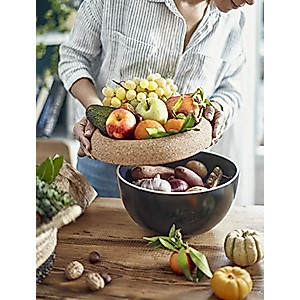 Emile Henry Ceramic Deep Food Storage Bowl, 10.6 x 7.3in, Blue Flame