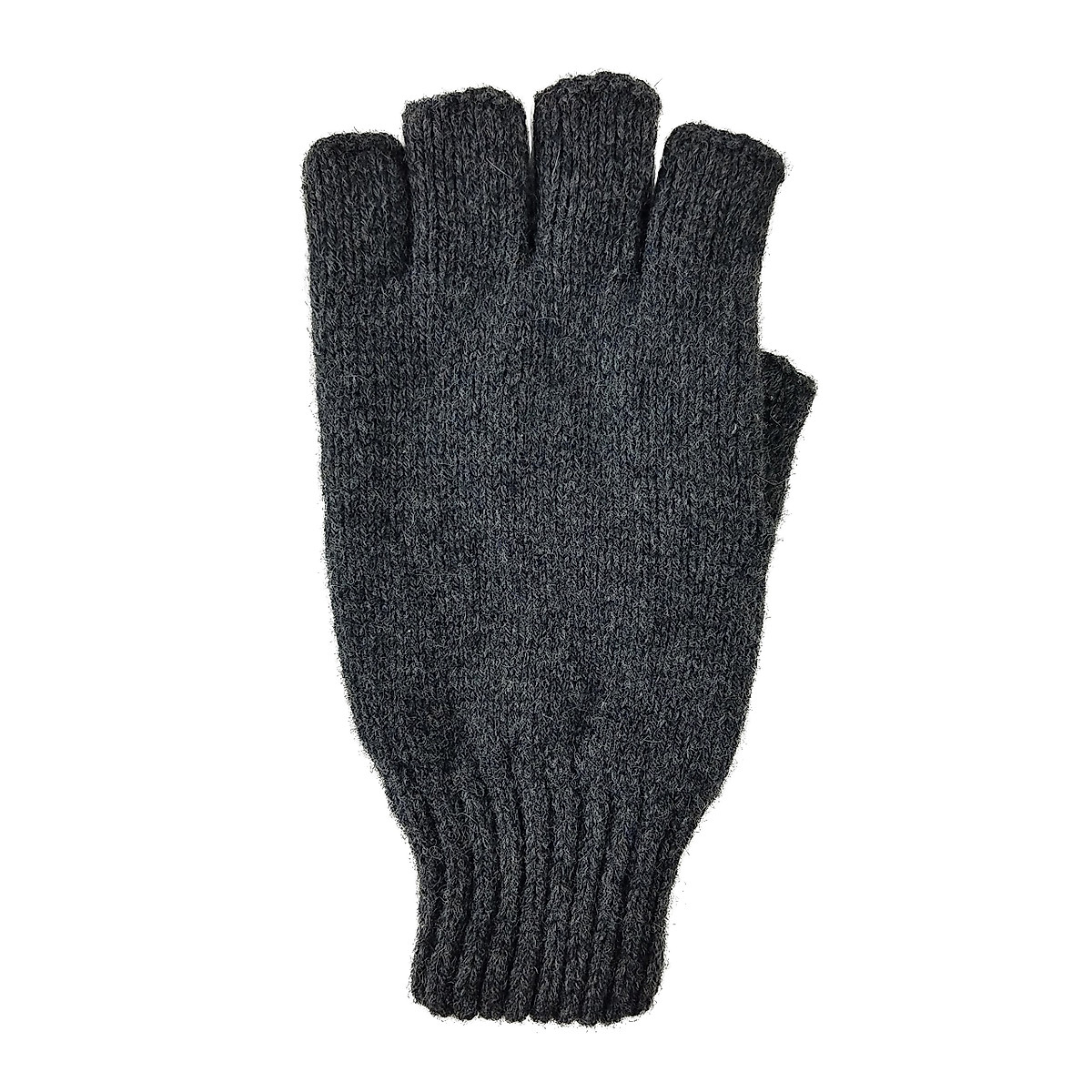BRUCERIVER Men's Wool knitted with Thinsulate lining Fingerless Ragg Gloves Colour Anthra