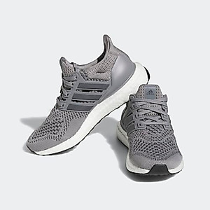 adidas Ultraboost 1.0 Running Shoe, Grey/Grey/Black, 4 US Unisex Big Kid