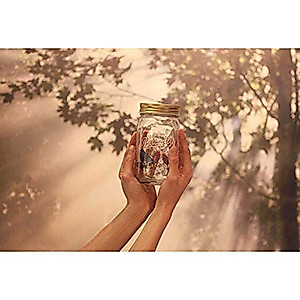 Butterfly in a Jar, Glass Animated Butterfly In A Jar With LED Light Gift Decoration (Blue)