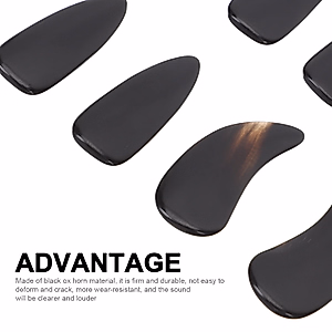 Professional Guzheng Nails Black Ox Horn Finger Protectors for Guzheng Beginners Guqin Instrument (Large), 3x1.3cm, CM0B1150VCU1MM11QN2