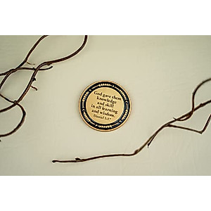 Congratulations Graduate Christian Coin, Religious Graduation Pass Along Token of Rejoicing, for High School, College, and Graduate School, Antique Gold-Color Plated Daniel 1:17 Gift