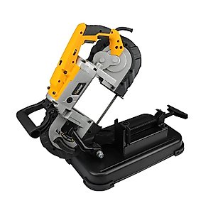 Hoteche Portable Band Saw 9.2-Amp 5-Inch Cutting Capacity Variable Speed Compact Band Saw with Stand for Woodworking and Metalworking