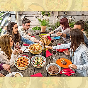 6 Set Disposable Chafing Dishes Buffet Set Chafer Wire Racks Stand Kit Dish Serving Trays Food Warmer Catering Supplies Include Chafer Pans Serving with Utensils and Buffet Stand for Party