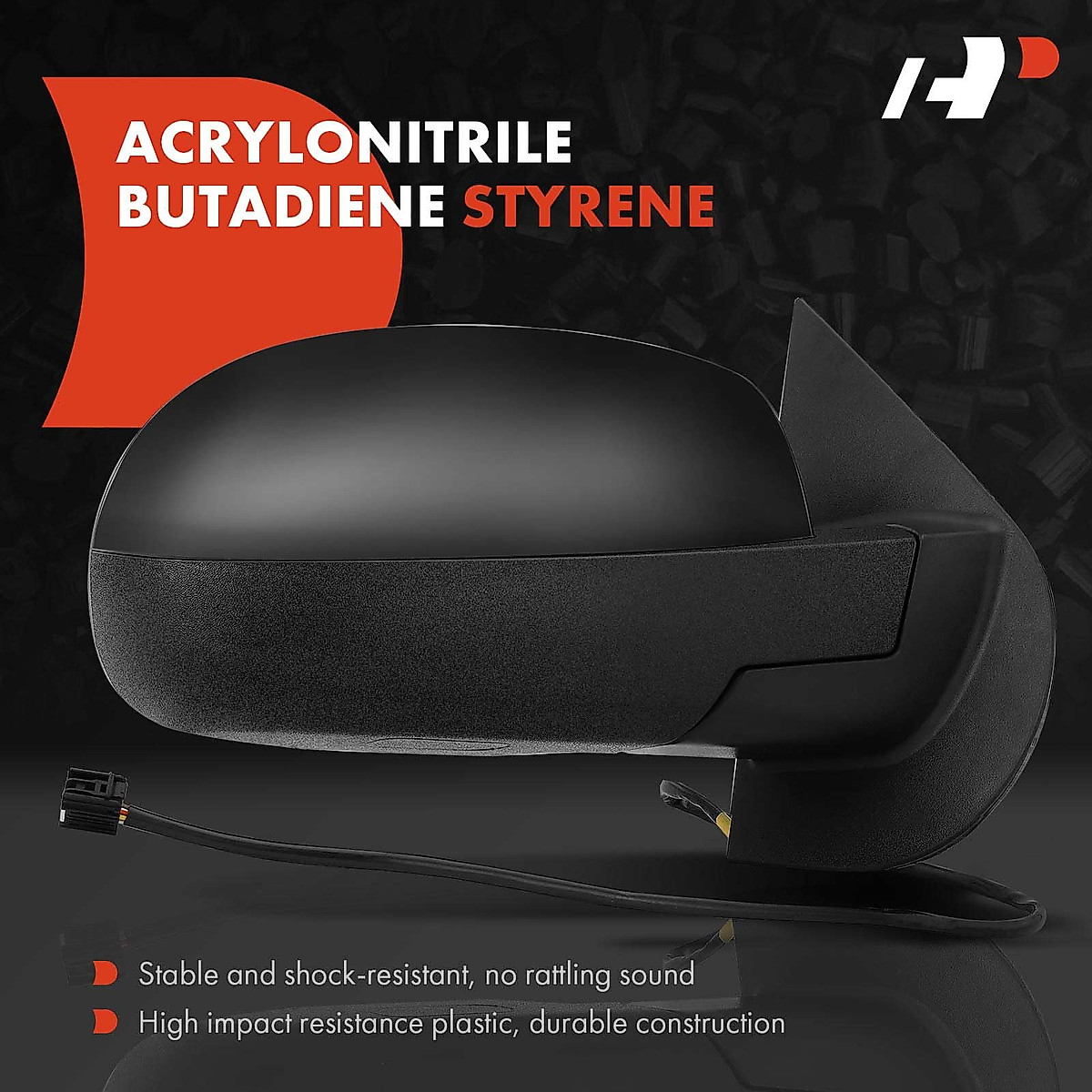 A-Premium Side View Mirror - Compatible with Chevy & GMC Models -Silverado 1500 2500 3500 HD, Avalanche, Suburban, Tahoe, Sierra, Yukon - 2007-2013 - Power Heated Manual Folding Passenger Side Mirror