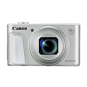 Canon Cameras US 1792C001Canon PowerShot SX730 Digital Camera w/40x Optical Zoom & 3 Inch Tilt LCD - Wi-Fi, NFC, & Bluetooth Enabled (Silver), 6.30 Inch x 5.80 Inch x 2.70 Inch