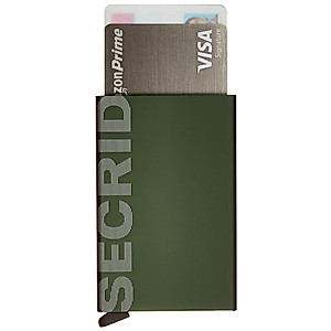 SECRID Card Protector Laser Logo, Very Slim Credit Card Holder wallet with RFID protection - Blue