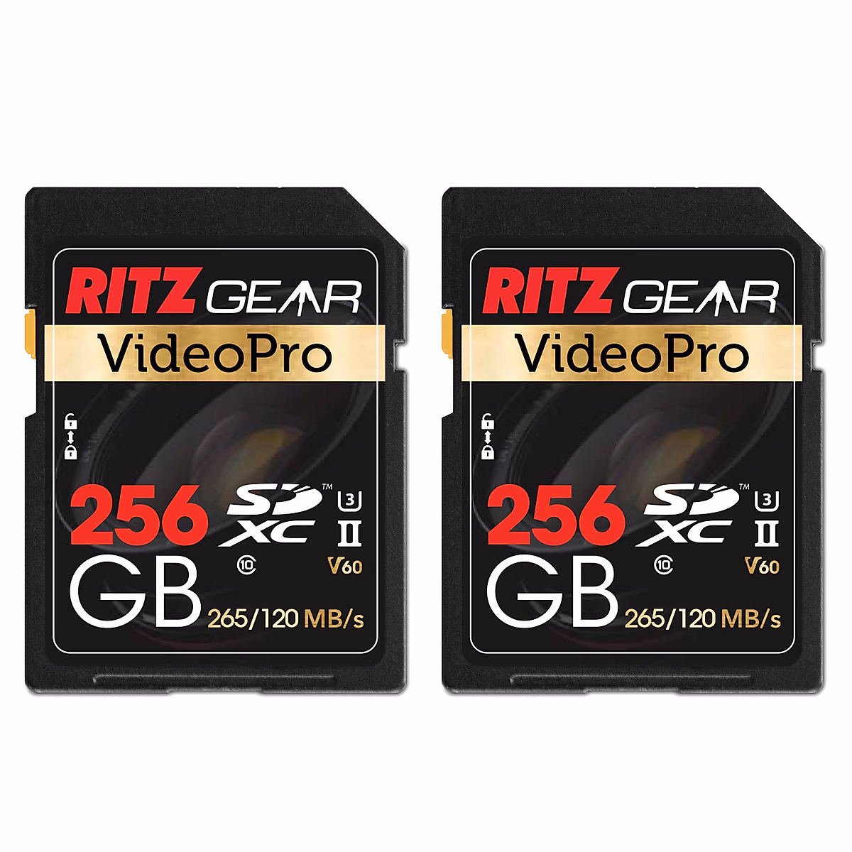SD UHS-II 256GB SDXC Memory Card U3 V60 A1 (2-Pack) Extreme Performance Video Pro SD Card (R 265mb/s 120mb/s Write) Well-Suited for Video, Including 4K,8K, 3D, Full HD Video