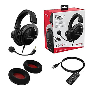 HyperX Cloud II Gaming Headset - 7.1 Surround Sound - Memory Foam Ear Pads - Durable Aluminum Frame - Works with PC, PS4, PS4 PRO, Xbox One, Xbox One S - Gun Metal (KHX-HSCP-GM)