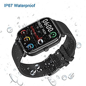 Keyouby Smart Watch,Compatible Android Phones and iPhone,1.75" LCD Screen Smartwatch with Heart Rate and Sleep Monitor,IP67 Waterproof Activity Tracker with Pedometer,Fitness Watche for Men