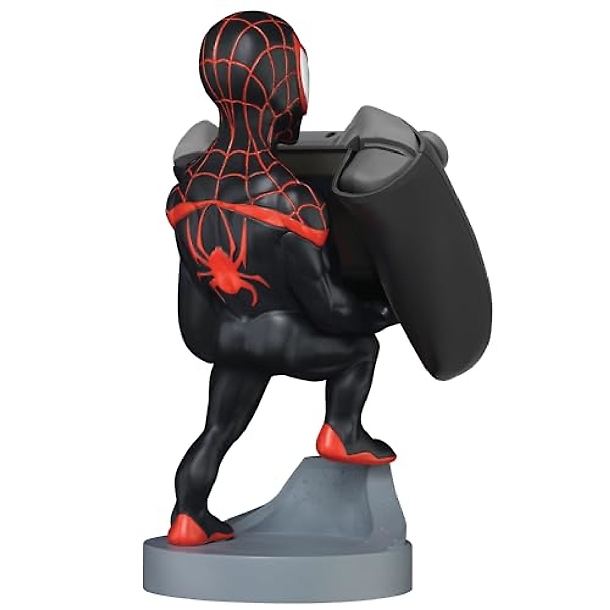 Exquisite Gaming: Spider-Verse: Miles Morales - Marvel Original Mobile Phone & Gaming Controller Holder, Device Stand, Cable Guys, Marvel Licensed Figure