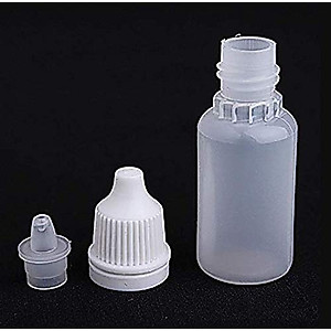 UPSTORE 12PCS 30ml 1oz Empty Plastic Squeezable Eye Liquid Dropper Bottles Drop Jars Squeeze Eye Dropper Container with Screw Caps and Plugs