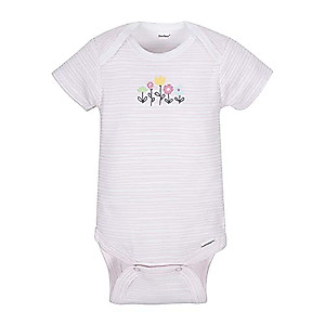 Onesies Brand Baby Girl's 8-Pack Short Sleeve Mix & Match Bodysuits, Cuddly Cats & Flowers, 3-6 Months