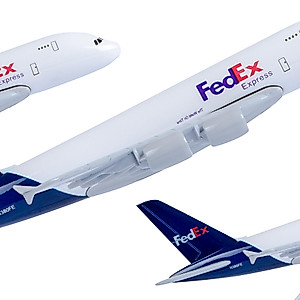 Bswath Model Airplane 1:400 Scale Model FedEx Airbus 380 Model Plane Metal Plane Model Die-cast Alloy Airplanes for Gift and Collection