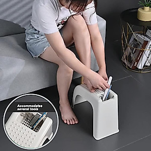 Fanwer 13.2" Shower Foot Rest for Shaving Legs- Corner Shower Stool, Small Bathroom Bench Suitable for Small Shower Spaces-Waterproof Shower Stool for Inside Shower Triangle