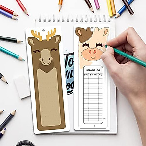 100 PCS Bookmarks for Kids, Animal Bookmarks for Kids, DIY Bookmarks for Kids, Bookmarks for Kids Bulk, Book Marks for Kid, Cute Bookmarks, Bulk Bookmarks with Tassel, 450 GSM Paper Bookmarks