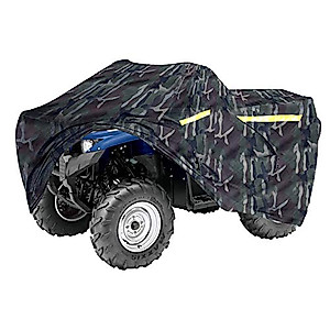 Badass Moto Camo Heavy-Duty, Triple-Waterproof 4 Wheeler Cover – ATV Cover Four Wheeler. Durable Camouflage Quad Cover. ATV Gifts. EZ Access Zipper, Vents. Medium 85"
