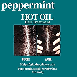 Difeel Peppermint Hot Oil Treatment for Dry, Irritated or Flaky Scalp - 7.1 oz Hair Treatment
