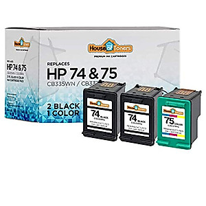 Houseoftoners Remanufactured Ink Cartridge Replacement for HP 74 75 CC659FN CB335WN CB337WN (3 Pack (2-Black/1-Color))