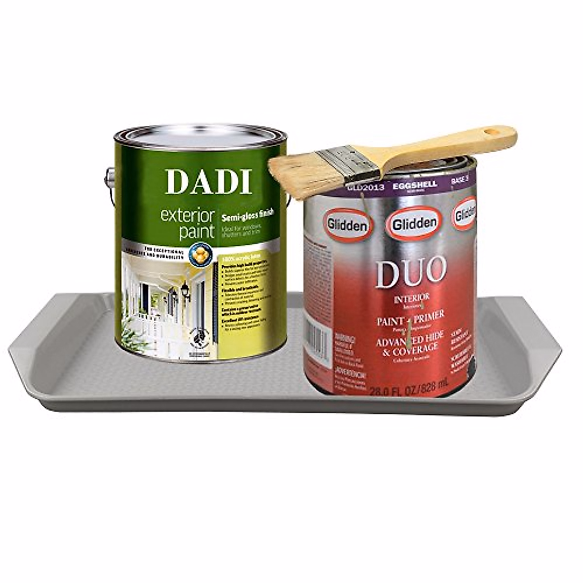 Anbers Grey Plastic Serving Tray/Cafeteria Fast Food Tray,12" by 16", Pack of 4