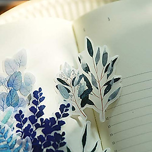 56PCS Middle Size Plants Scrapbook Stickers - Doraking DIY Decoration Transparent Sulfuric Paper Plants Stickers for Scrapbook Decoration Without Repeat