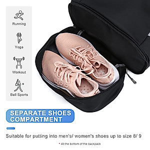 coofay Gym Backpack For Women Waterproof Backpack With Shoe Compartment Lightweight Travel Backpack Sports Backpack Small Gym Bag