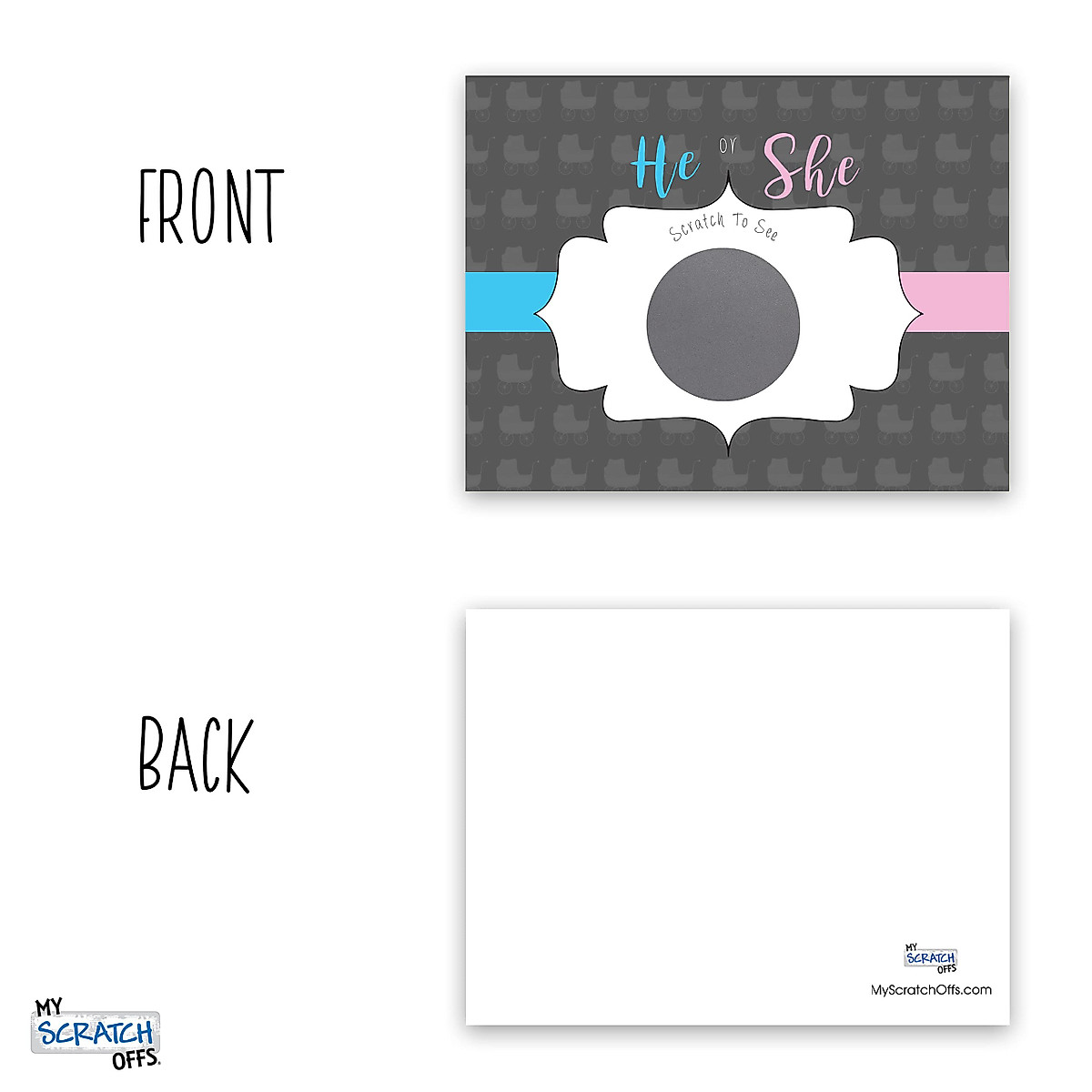 My Scratch Offs Its a Girl Baby Carriage Gender Reveal Party Scratch Off Scratcher Lottery Tickets Cards Family Friends 25 Pack