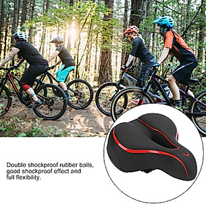 Bicycle Saddle Pad,Bike Seat Cover , Bike Saddle Cushion, Shock Absorption Bicycle Saddle Cushion Padwith Reflective Strip for Exercise, Mountain, Road, Stationary Spin Bike, Bike Seat Cover ,Bic