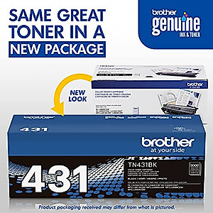 Brother Printer TN431BK Standard Yield Toner-Retail Packaging , Black