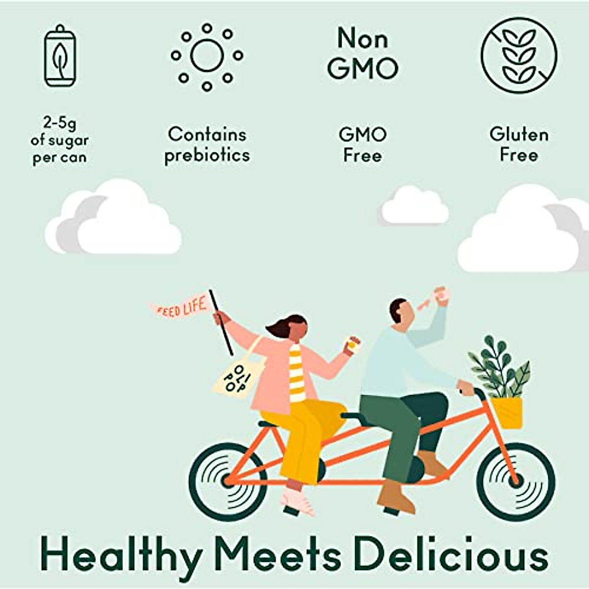 Olipop - 6-Flavor Sparkling Tonic Best Sellers Variety Pack, Prebiotic Soda Sampler, Rich in Botanicals, 9g of Dietary Plant Fiber, 2-5g Sugar per Can, Vegan, Paleo-Friendly, Non-GMO (12 oz, 12-Pack)