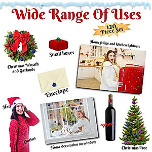 Small Christmas Bows for Gift Wrapping - 120 Pieces Gift Bows for Christmas Presents - Holiday Bows as Christmas Bows for Presents - Christmas Present Bows for Any Holiday Season