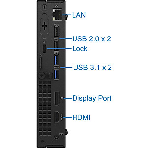Dell OptiPlex 3050 Micro Desktop Computer, Intel Core i5-7500T Upto 3.3GHz 32GB RAM, 1TB SSD, AC Wi-Fi, Bluetooth, DisplayPort, HDMI - Windows 10 Pro (Renewed)