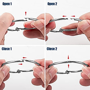 OFFPLEX Loose Leaf Binder Rings 2 Inch (20 Pack) – Premium Nickel Plated Steel Book Rings, Metal Rings for Index Cards, Index Card Rings, for Office, School or Home