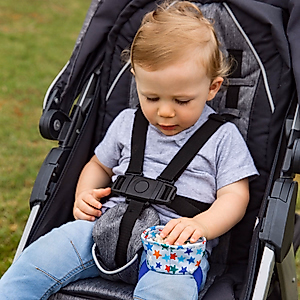 wearabowl | Baby & Toddler Snack Bowl/Snack Cup with Strap That secures Snacks Child's Thigh While Seated in Their Stroller or car seat | TwinkleTwinkle